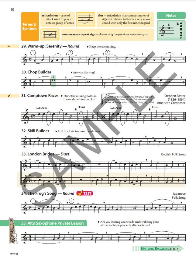 Tradition of Excellence Alto Saxophone Book 1 – Brick & Mortar Music