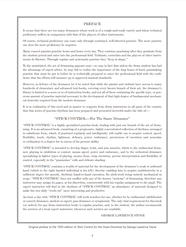 Stick Control: Snare Drum Book - Stone – Brick & Mortar Music